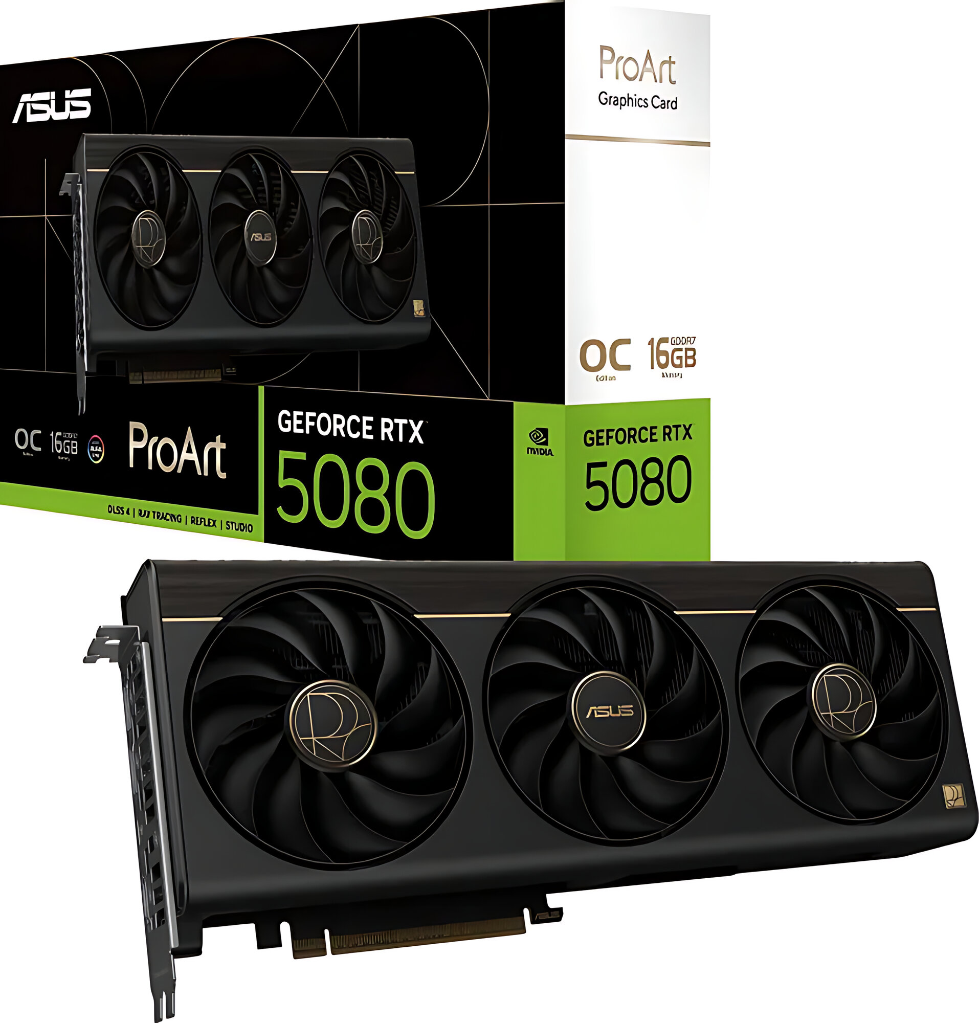 Видеокарта ASUS GeForce RTX 5080 PROART OC 16GB (PROART-RTX5080-O16G), (90YV0N30-M0NA00)