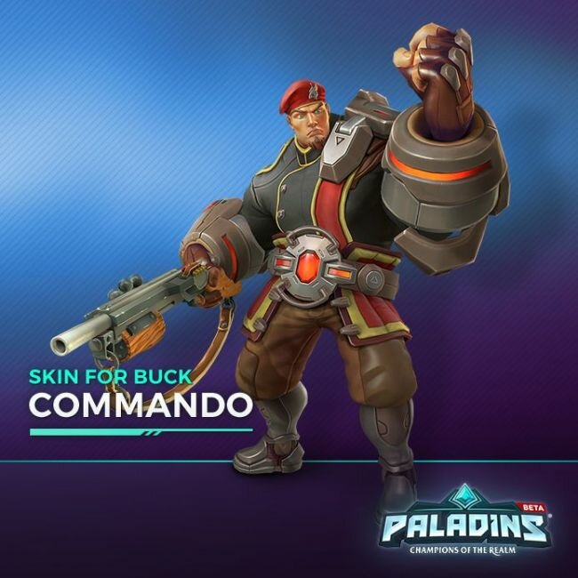 Paladins - Buck Commando Skin Digital Download Ключ | купить цифровой ключ для активации в России