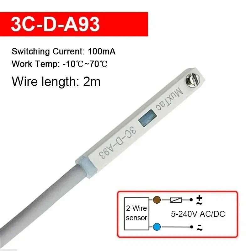 Магнитный герконовый датчик приближения для пневматического цилиндра, 3C-D-A93