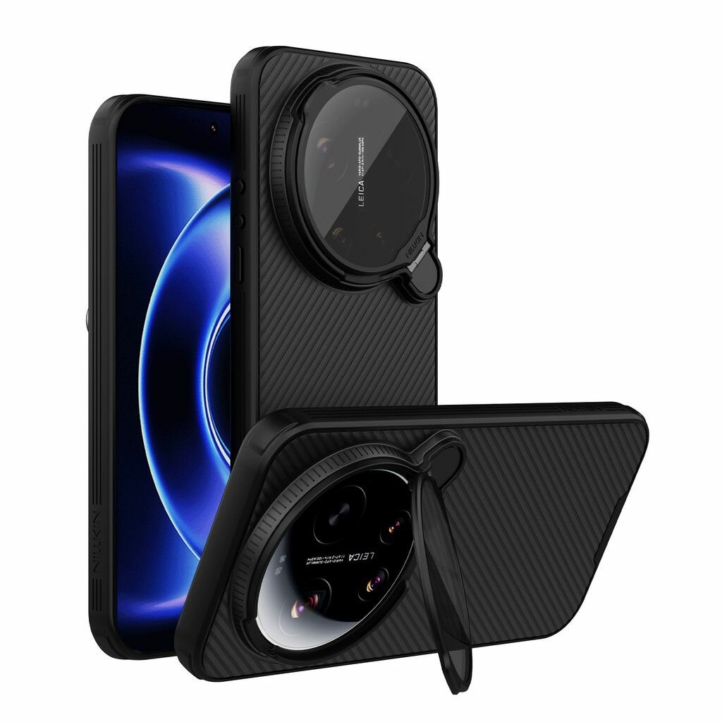 Магнитный чехол Nillkin для Xiaomi 17 Ultra с защитой шарнира и камеры, черный