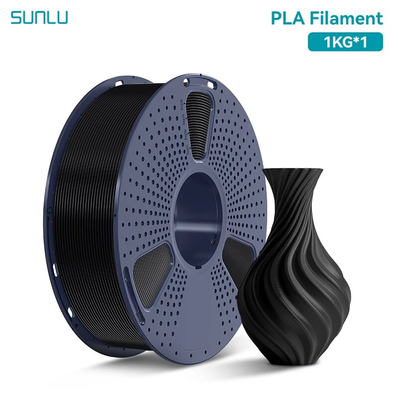 SUNLU прозрачная нить PLA для 3D-принтера 1.75 мм 1 кг Black