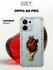 Силиконовый чехол на Oppo A6 Pro / Оппо A6 Про с принтом Сердце в руке