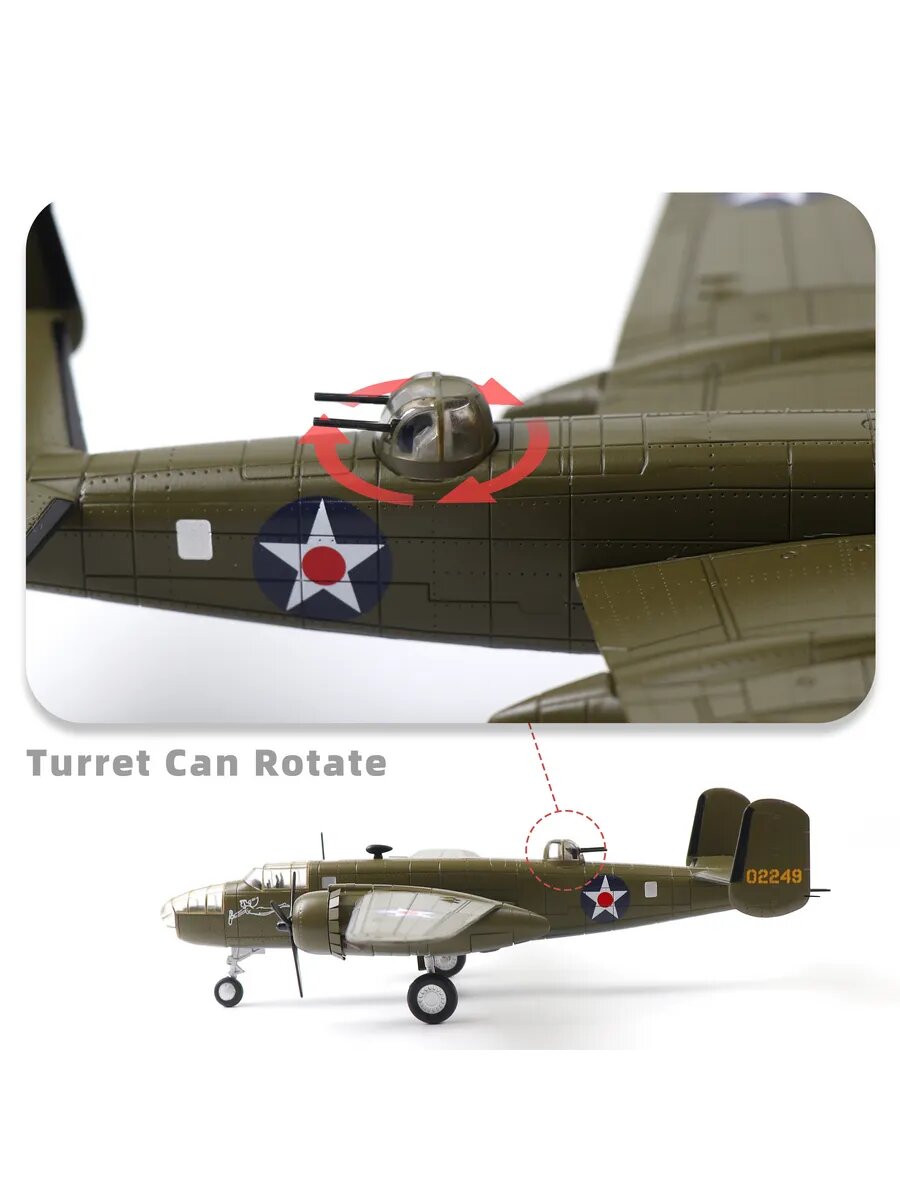Модель B-25B Mitchell 1/72 металл, Рейд Дулиттла, ВМВ — фото 1