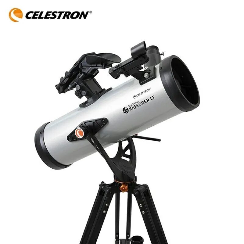 Телескоп Celestron SSE LT114AZ для наблюдения за звездами и планетами, рефлектор Ньютона, алюминиевый штатив, золотистый — фото 1