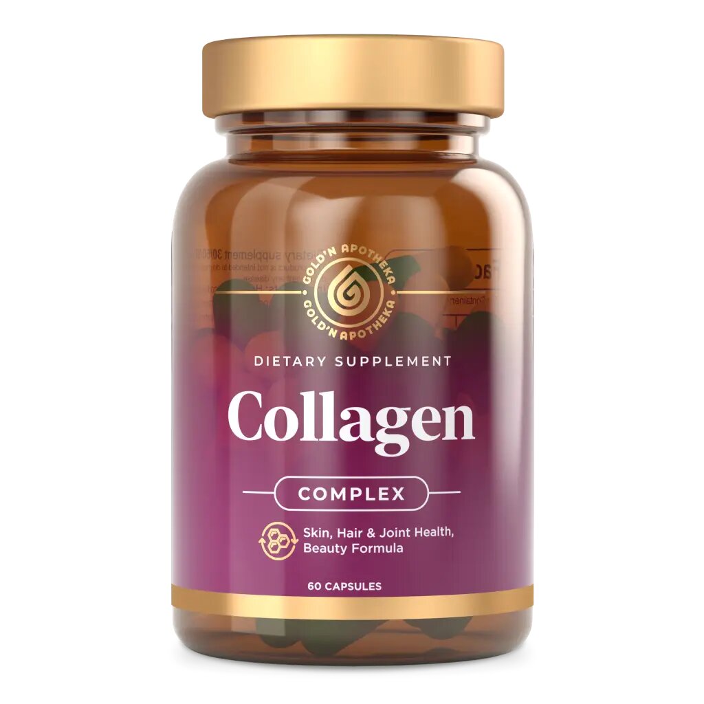 Gold'n Apotheka COLLAGEN/Комплекс коллагена с витамином С и аминокислотами, капсулы 600 мг, 60 шт