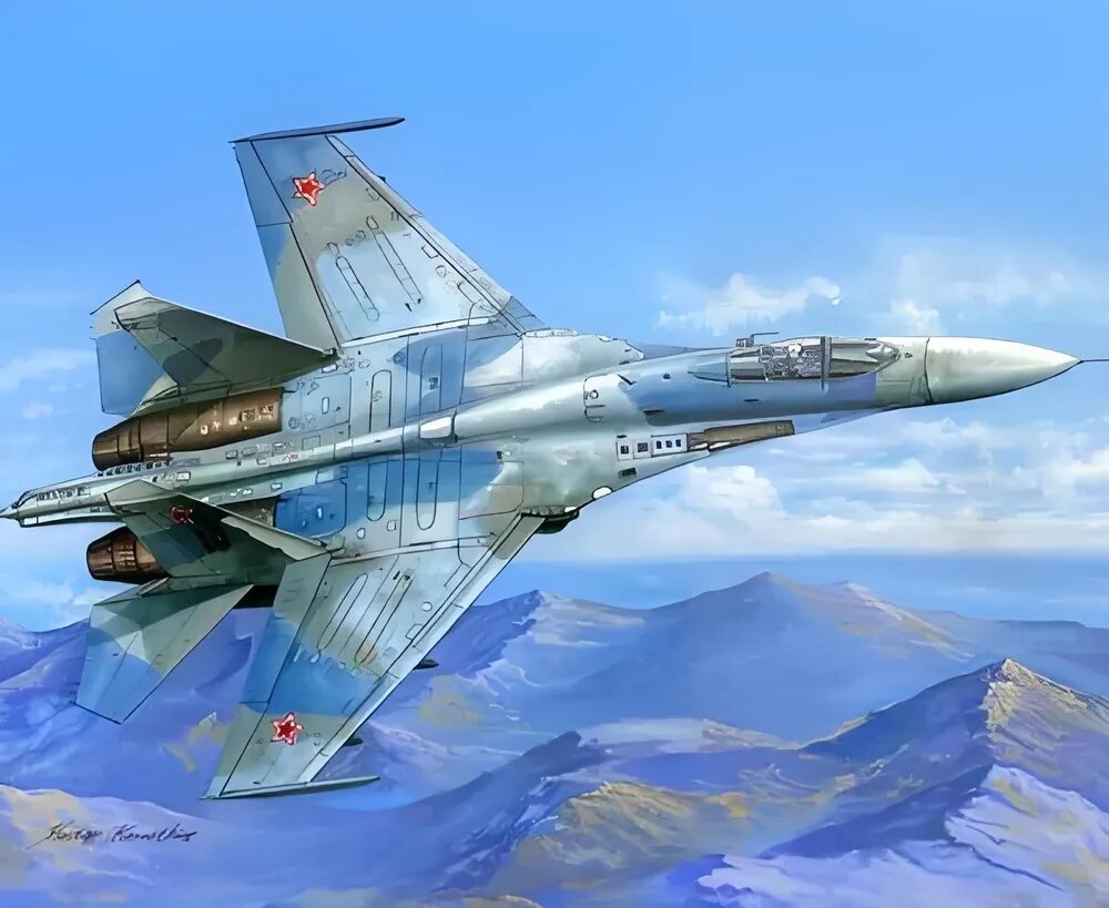 Hobbyboss 81711 1/48 Российский истребитель Су-27 Фланкер Б - Сборная модель самолета