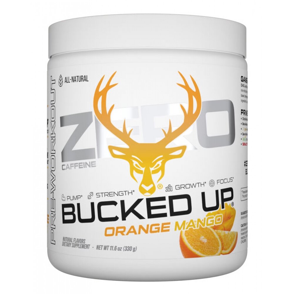 Предтреник Bucked Up Pre-Workout Zero Caffeine, 315-330 г / 30 порций, Вкус Orange Mango / Апельсин Манго, Вес 330 г