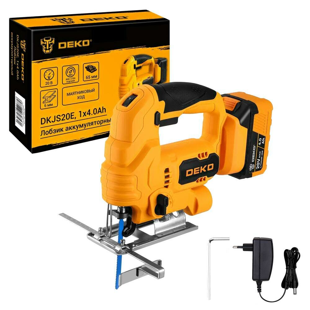 Лобзик электрический сетевой DKJS20E, 20В, 1x4.0Ач 083-1124