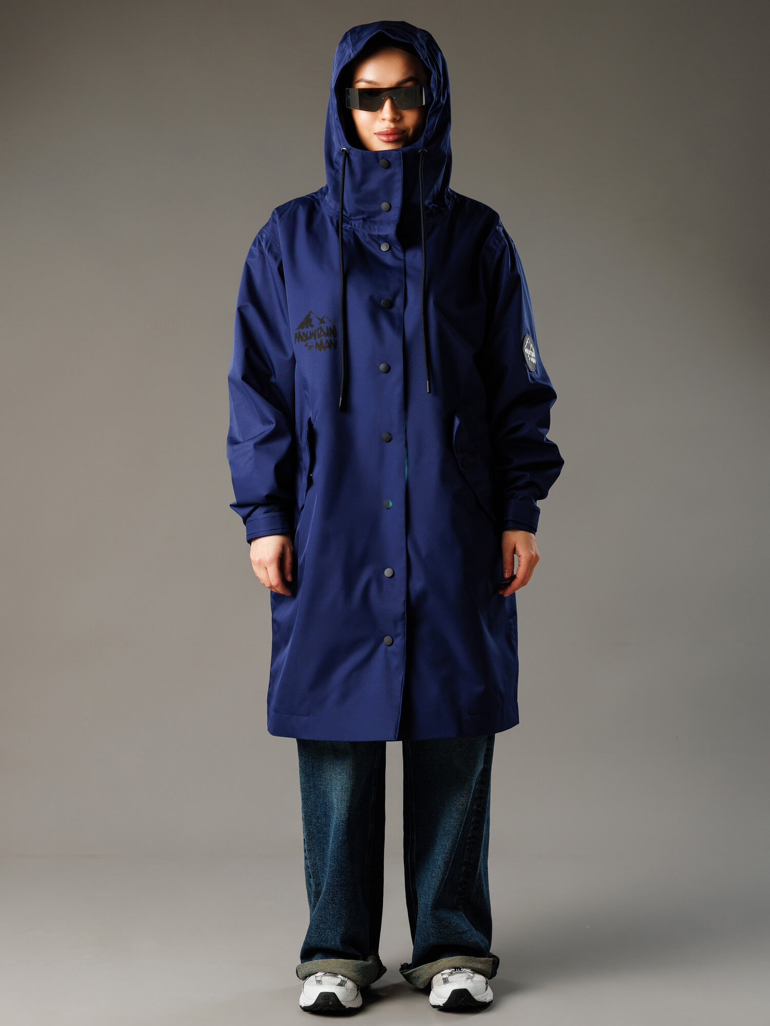 Плащ-дождевик Темно-синий Be wild and free