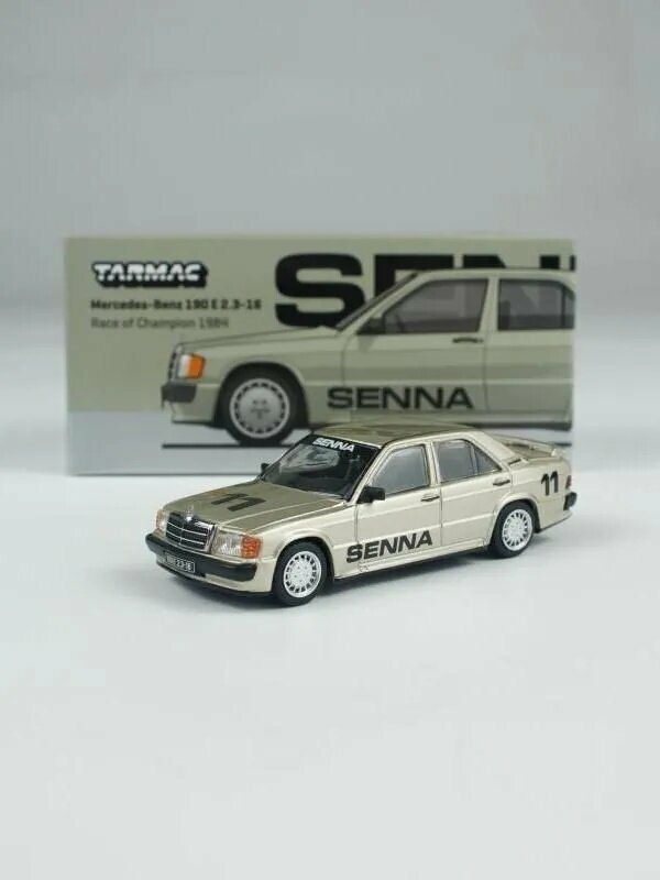 Машинка Tarmac Works TW 1/64 Mercedes-Benz 190 E 2.3-16 Race of Champion 1984 Die-cast Alloy Car Model Collection Display Gift