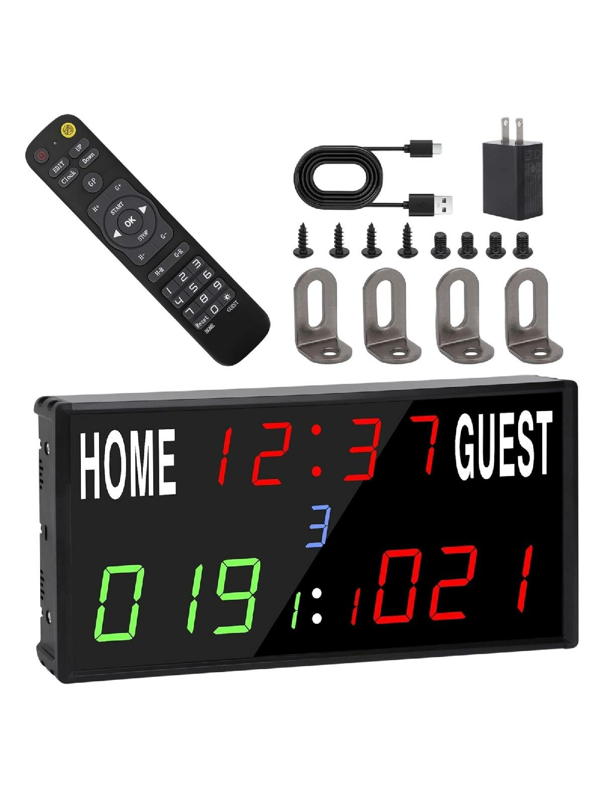 Электронное спортивное табло с часами обратного отсчета, светодиодный электронный счетовод