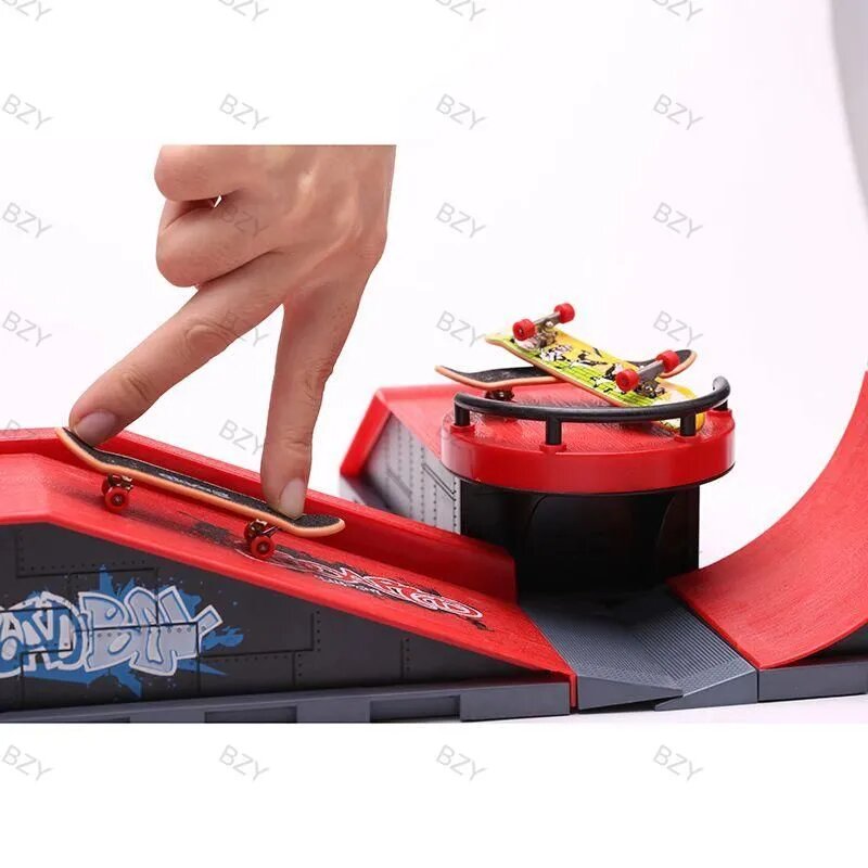 Набор рампы для пальчикового скейтборда Fingerboard - 6 стилей, для детей, металл, для трюков — фото 1