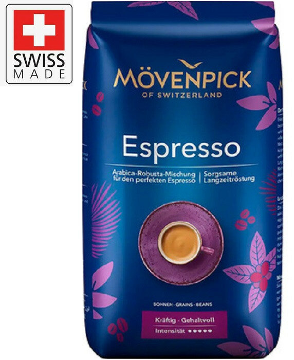 Movenpick Espresso кофе в зернах 1 кг швейцария арабика/робуста