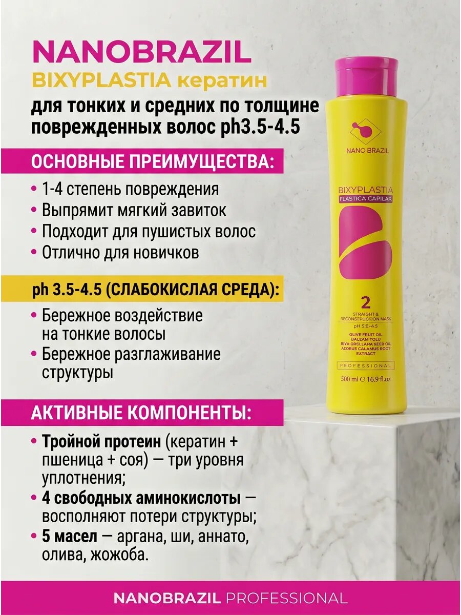 NANOBRAZIL Bixyplastia кератин 500мл