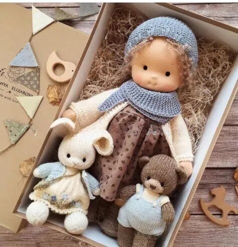 Вальдорфская кукла резиновая кукла художника ручной работы мини рождественский большой палец