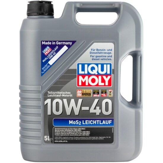 Моторное масло Liqui Moly MoS2 Leichtlauf 10W-40 полусинтетическое 5 л