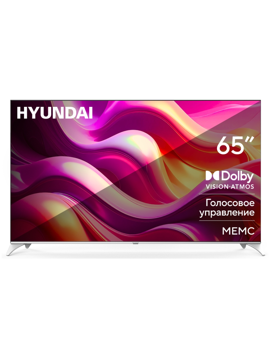 Телевизор Hyundai H-LED65QBU7500 65" QLED, 4K Ultra HD, черный, смарт ТВ, Android