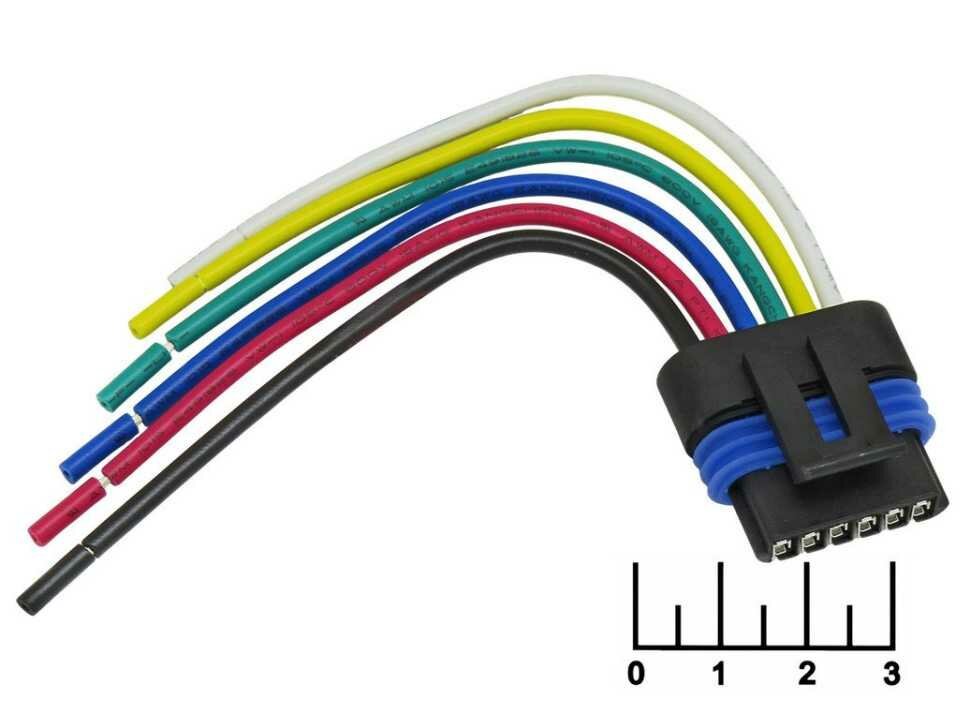 Разъем 6pin гнездо на проводе 12162261 Cargen (AX6386)