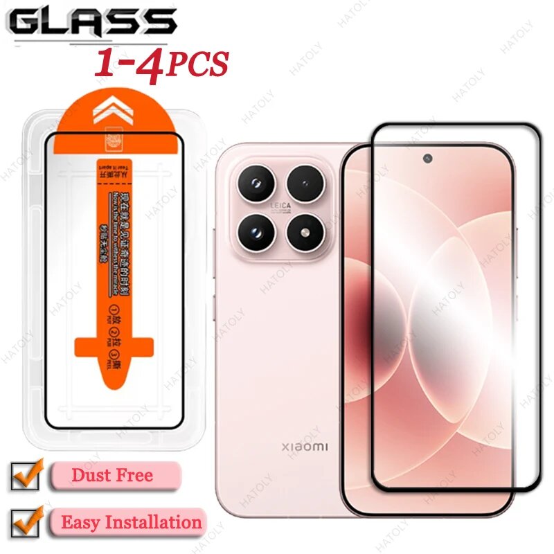 Защитное стекло Xiaomi 17, черная окантовка, Just 1 Front Glass