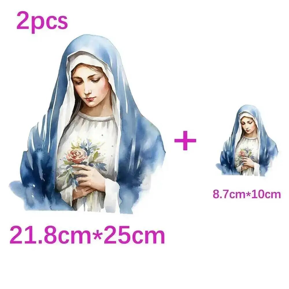 Термонаклейки для одежды "Христос, Мария, Леди" 25см TH5052-13