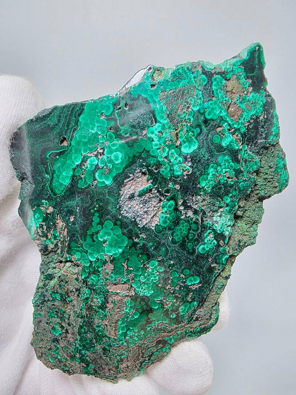 Малахит (полированный) 102 мм, 185 г.