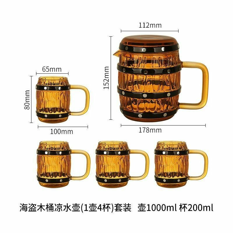 Миншангдэ: цельная деревянная бочкообразная кружка, стеклянная кружка с крышкой, кружка для воды, подарочная стеклянная кружка, пивная кружка, винная кружка.