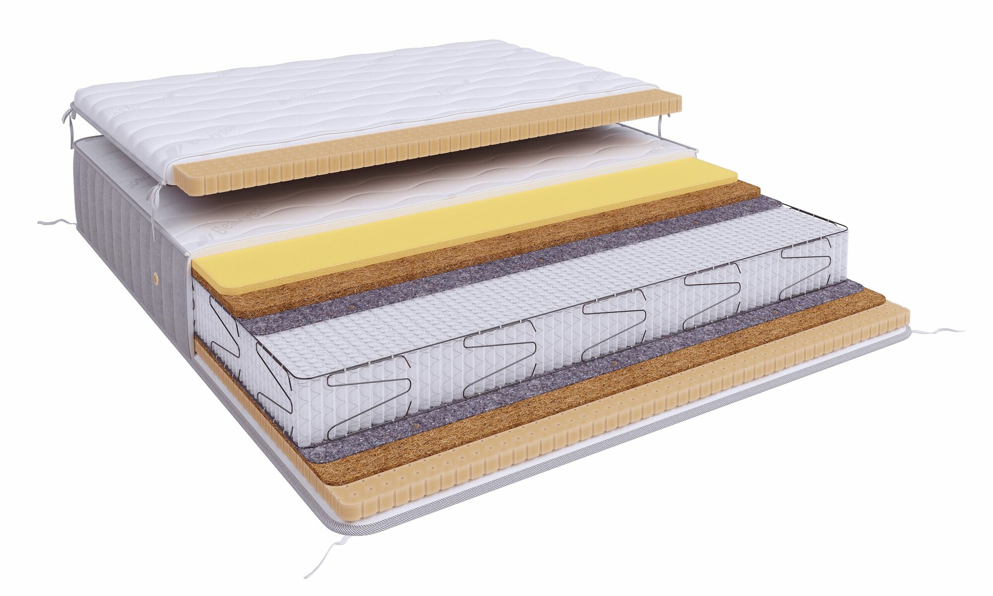 Матрас Beautyson Privat Transformer Prestige S2400 180х195 высота 31 см анатомический средней жесткости кокосовый