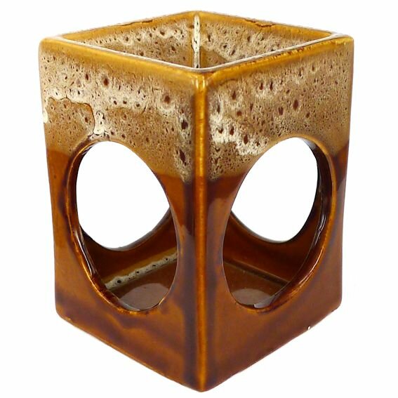 Аромалампа коричневый КУБ N315-64 (керамика, 9,5 см.), 1 шт.