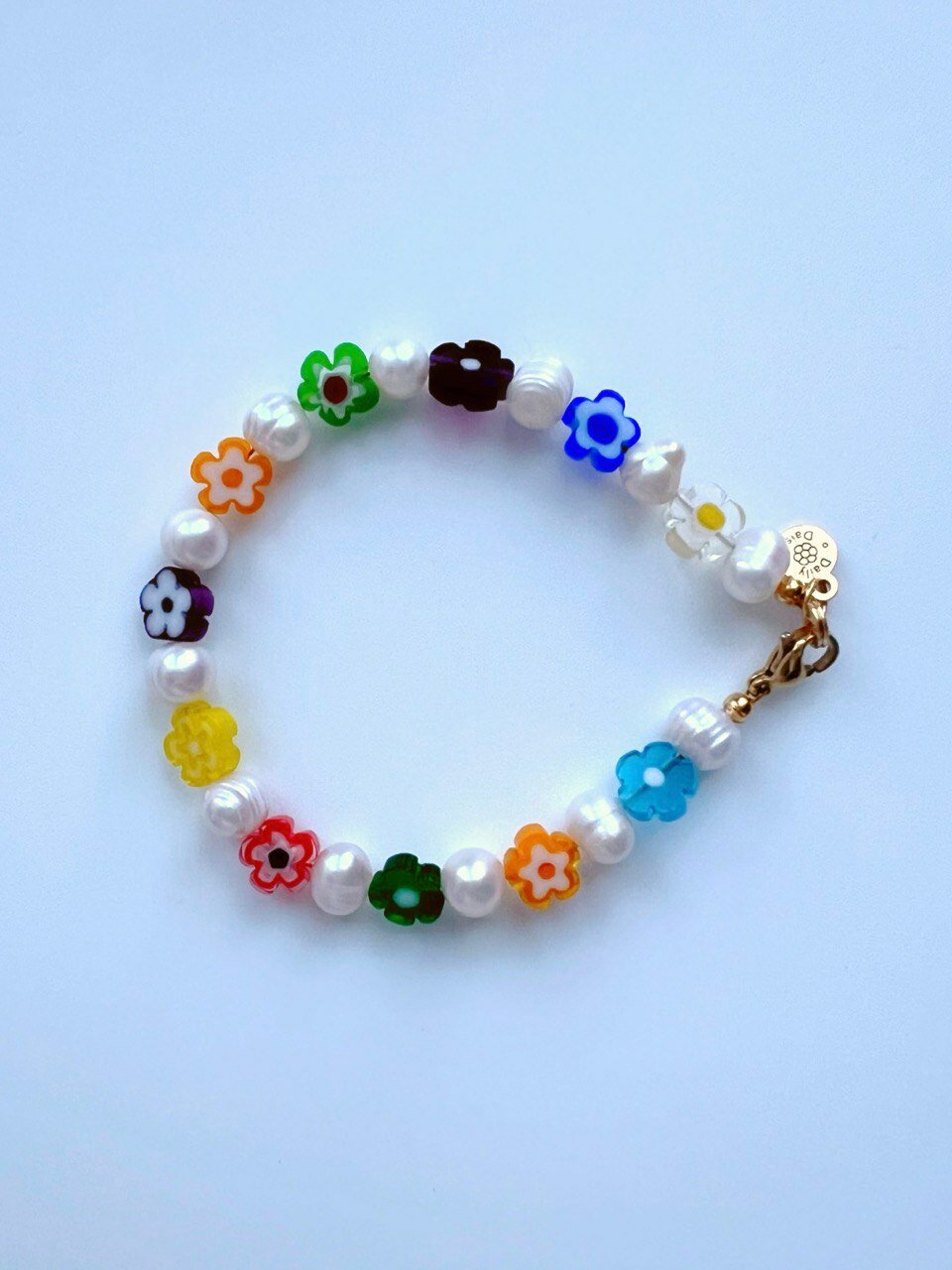 Браслет, муранское стекло, жемчуг пресноводный, стекло