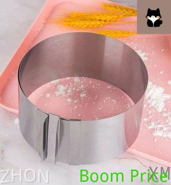 Форма для выпечки, круглая, регулируемое от 16 до 30 см, высота 12 см, 1 шт / Раздвижное кондитерское кольцо для салатов и тортов