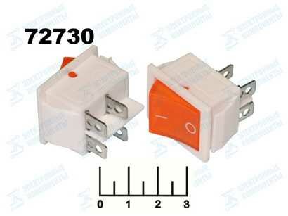 Выключатель 250/5 250V 5A KCD4-201N/Y оранжевый 4 контакта БК