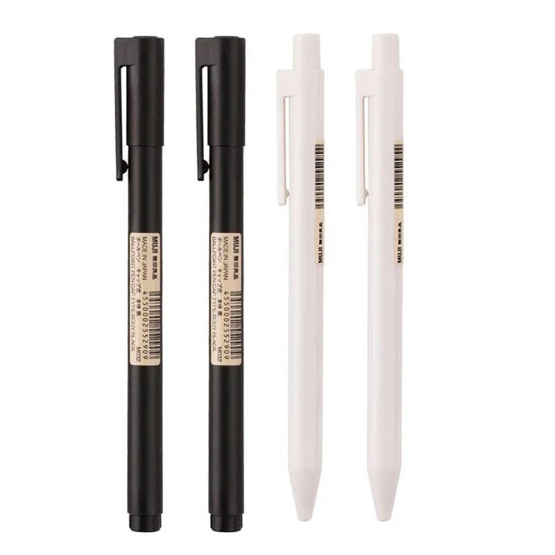 Ручки гелевые MUJI набор 4 шт, цвет: 4 pcs set