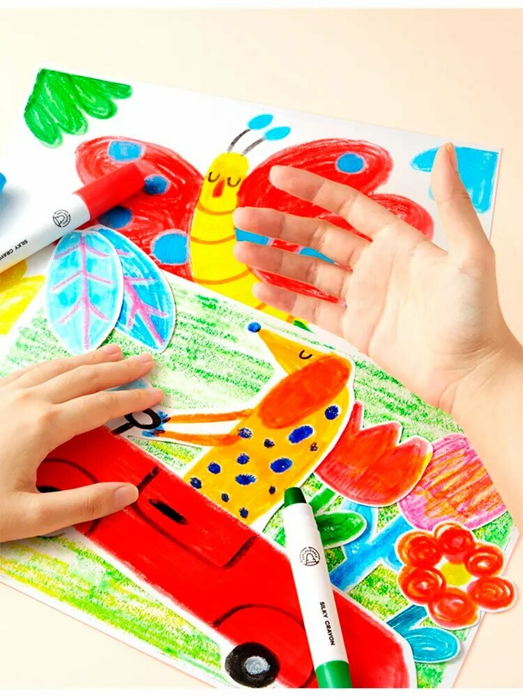Мелки Mideer Refillable Silky Crayons 36 Colors - Набор шелковых мелков для рисования для детей от 1 года — фото 1