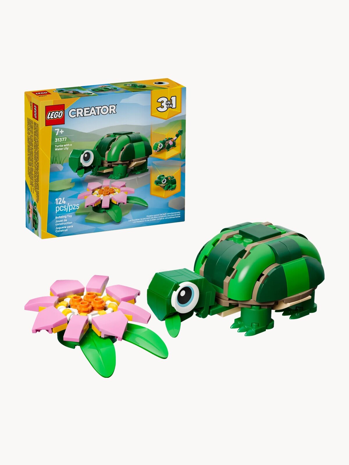 Конструктор LEGO Creator 3-in-1 31377 Черепаха с цветком кувшинки, 124 дет.