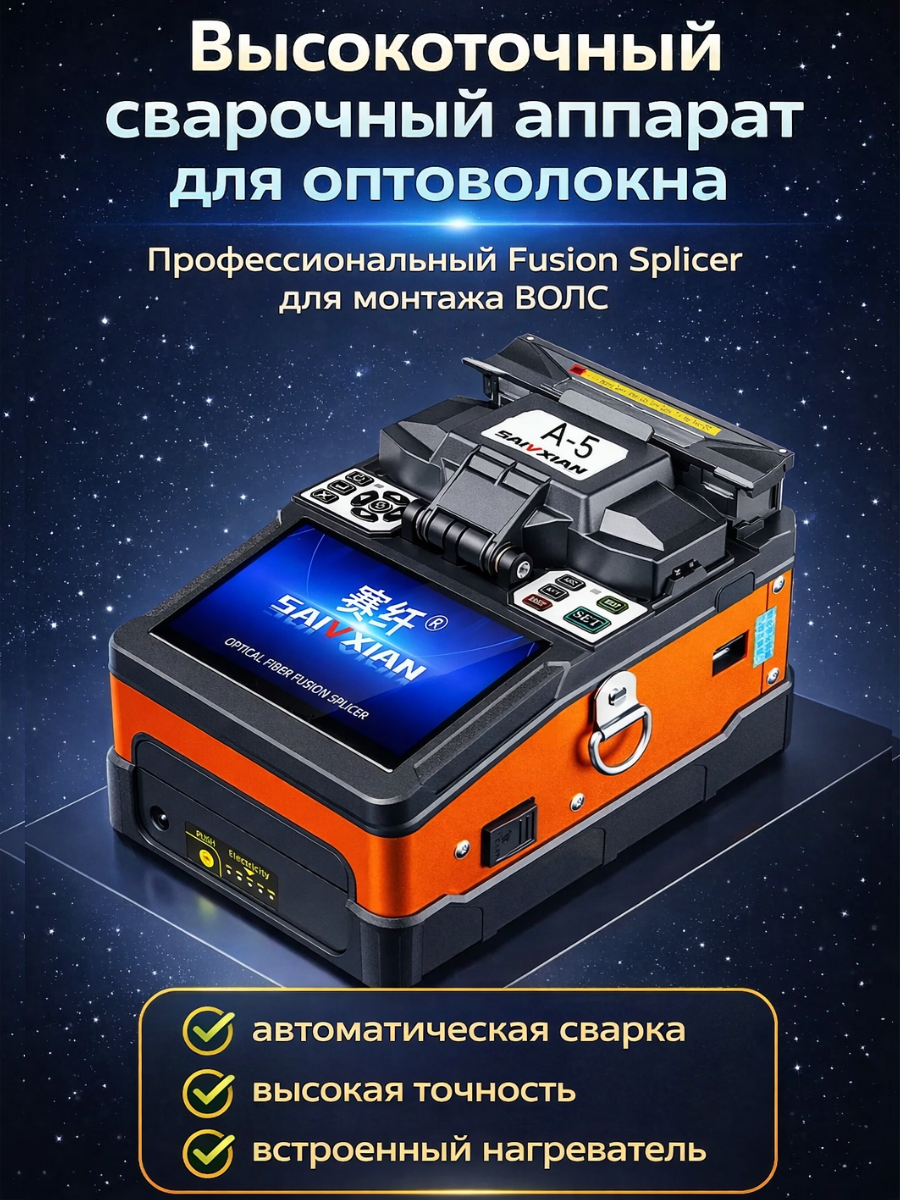 Сварочный аппарат для оптоволокна в защитном кейсе