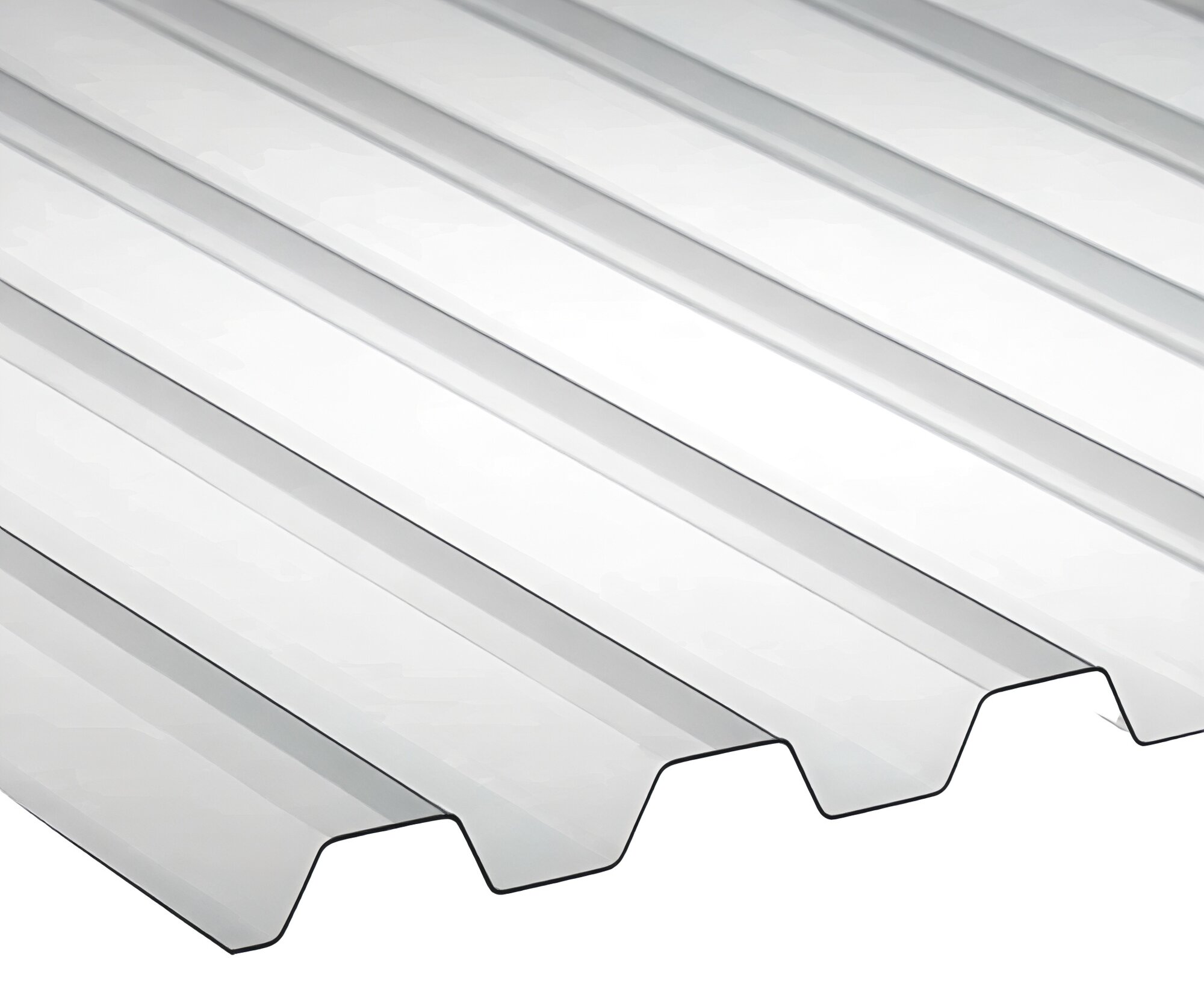 Санекс поликарбонат профилированный 0,8мм 1150х2000мм прозрачный шифер