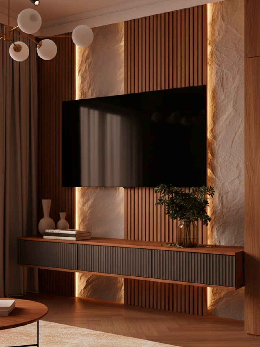 Тумба под телевизор напольная "Вустер" V6, 163.4х40.7х21.6, ТВ тумба