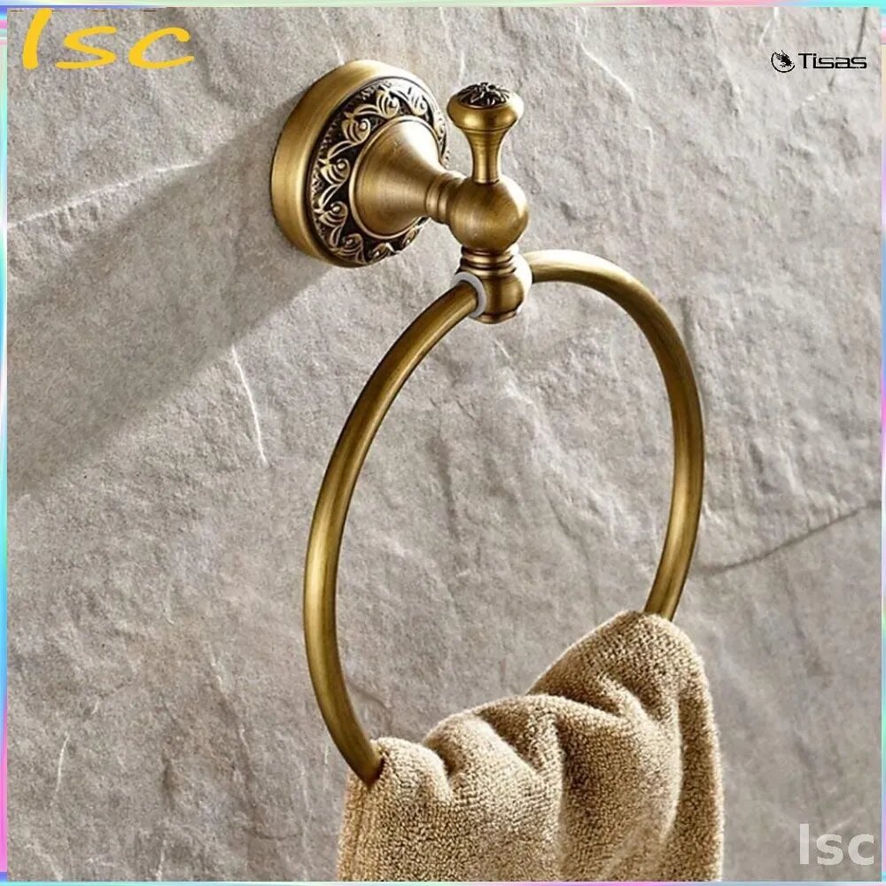 Держатель для полотенец, 1 шт. Латунный держатель-кольцо для ванной комнаты бронзового цвета