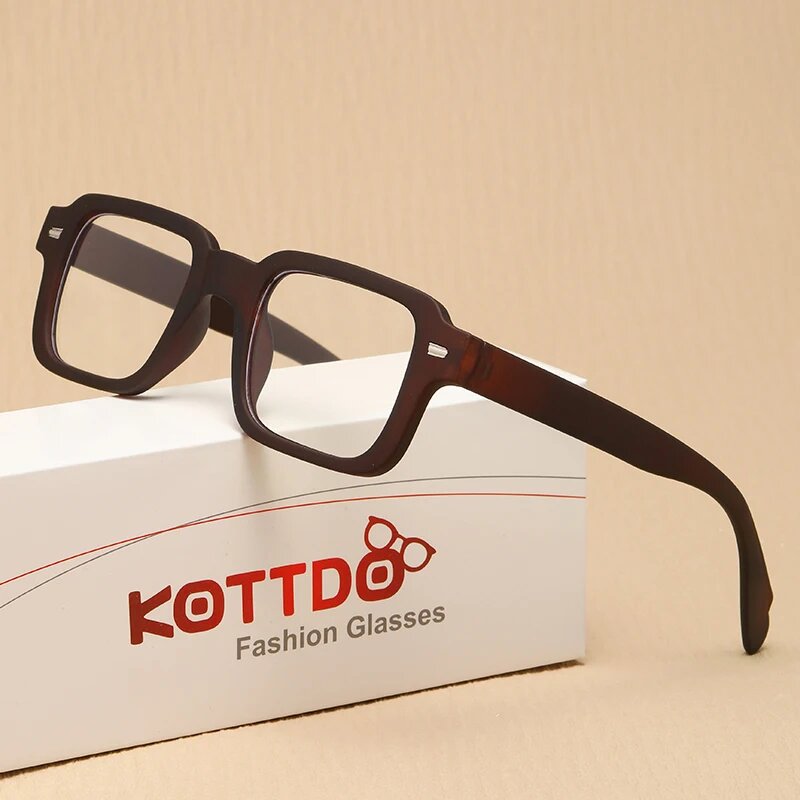 Коричневые очки для чтения KOTTDO +3.5