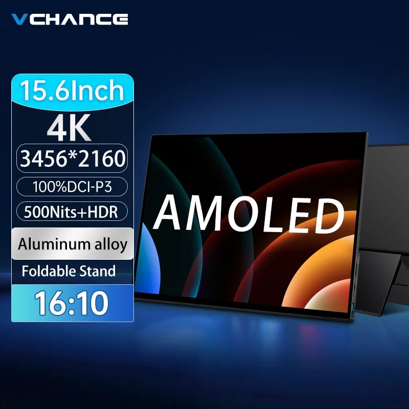 VCHANCE 15,6-дюймовый портативный OLED монитор Европейская вилка (EU Plug)