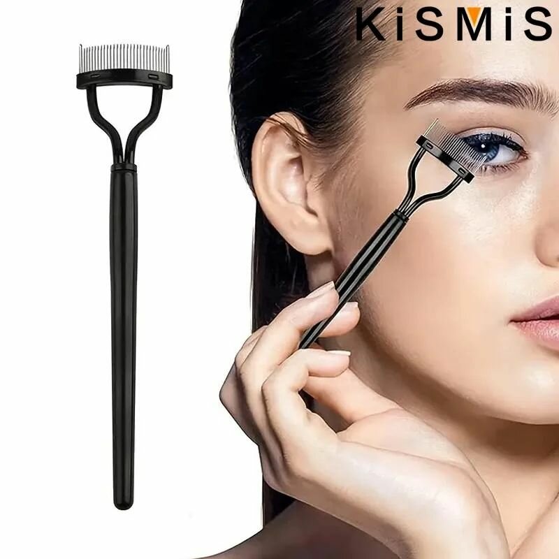Щипцы для ресниц с расческой, аппликатор для туши, инструмент для макияжа, расческа для бровей и ресниц