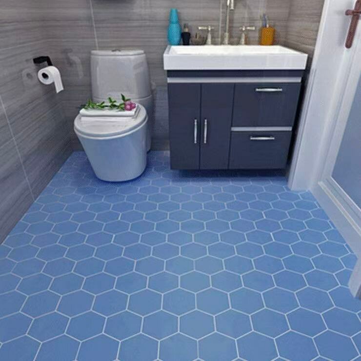 В ванной и на кухне плитка для пола, водонепроницаемая и противоскользящая, 500*60 см