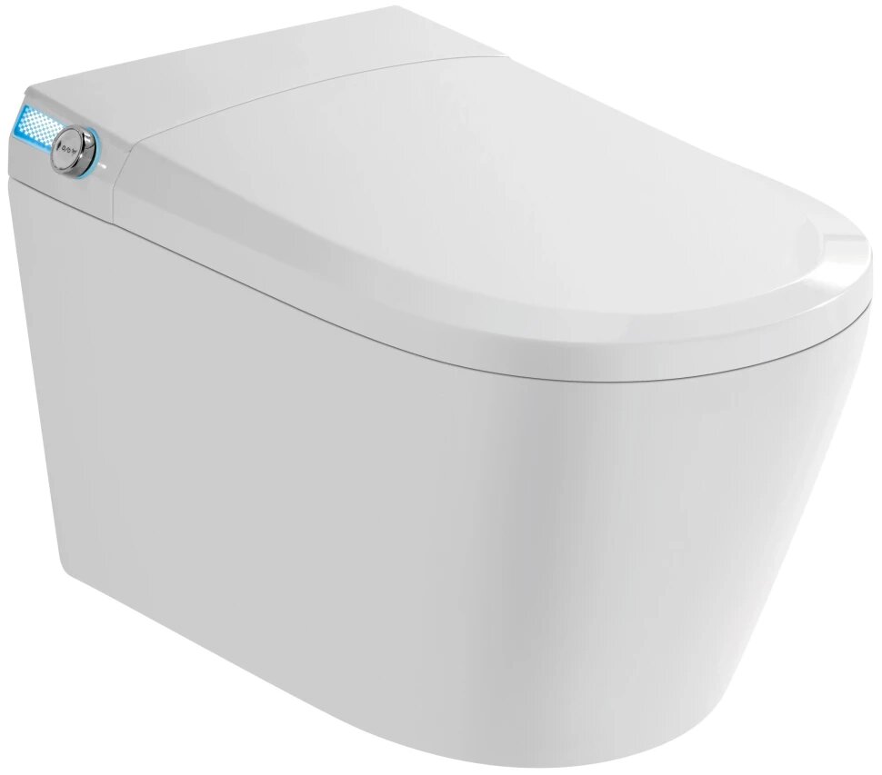 Электронный унитаз-биде подвесной Grossman Grossman GR-5702 импульсный, безободковый, с сиденьем микролифт, белый