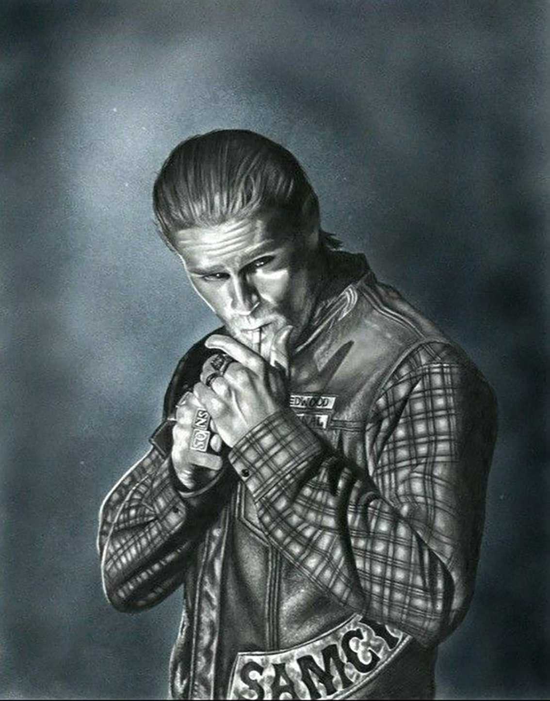 Картина по номерам "Jax Teller", хлопковый холст на подрамнике 40х50 см, акрил, 000 Art Hobby Home