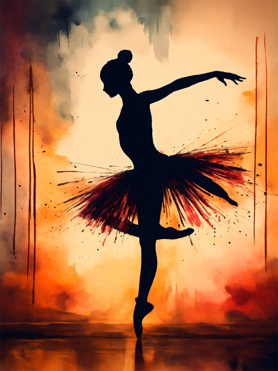 Картина по номерам "Танцовщица", хлопковый холст на подрамнике 40х50 см, акрил, 000 Art Hobby Home