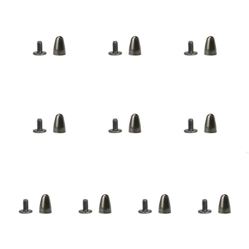 Бронзовые заклёпки для ремней и ошейников, пистолет черный - 1 остроконечная шляпа 6.5x9