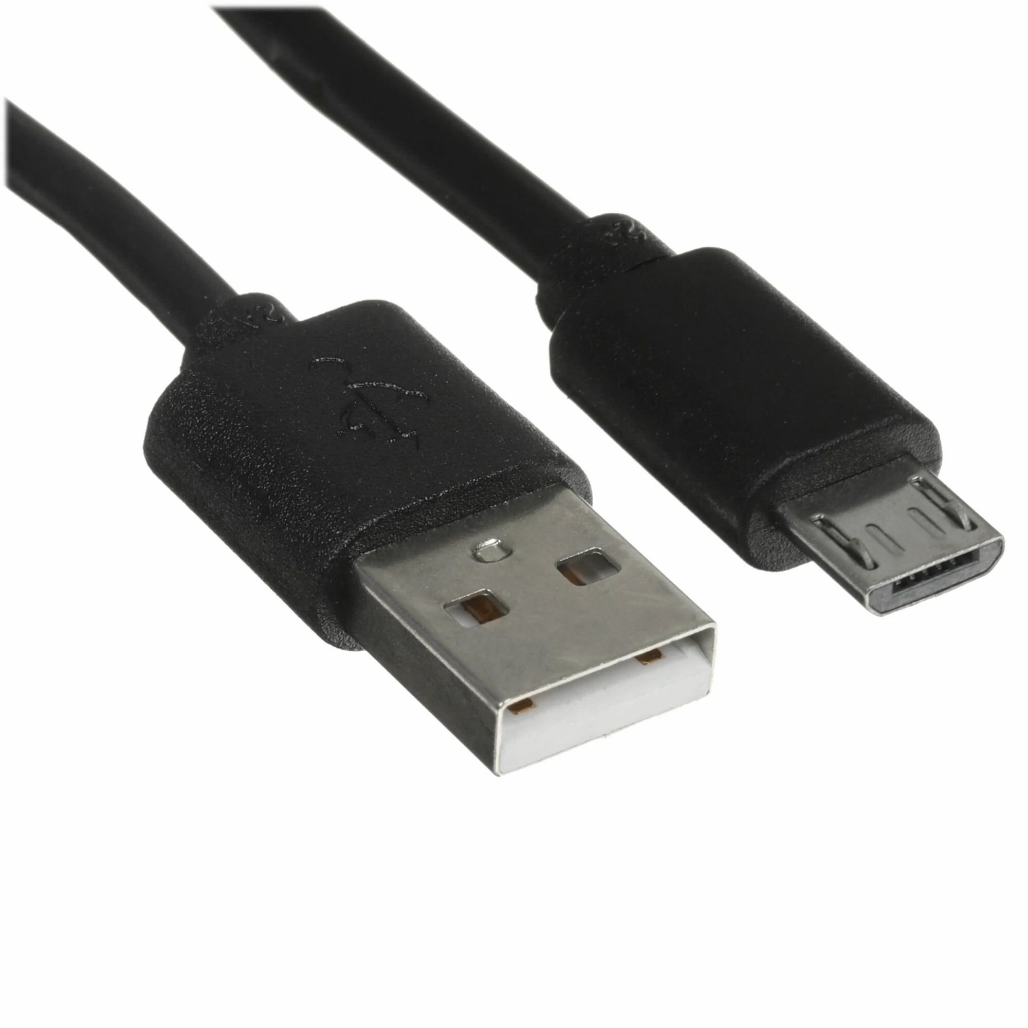 Кабель круглый Aceline micro USB - USB 2.0 Type-A черный 2 м