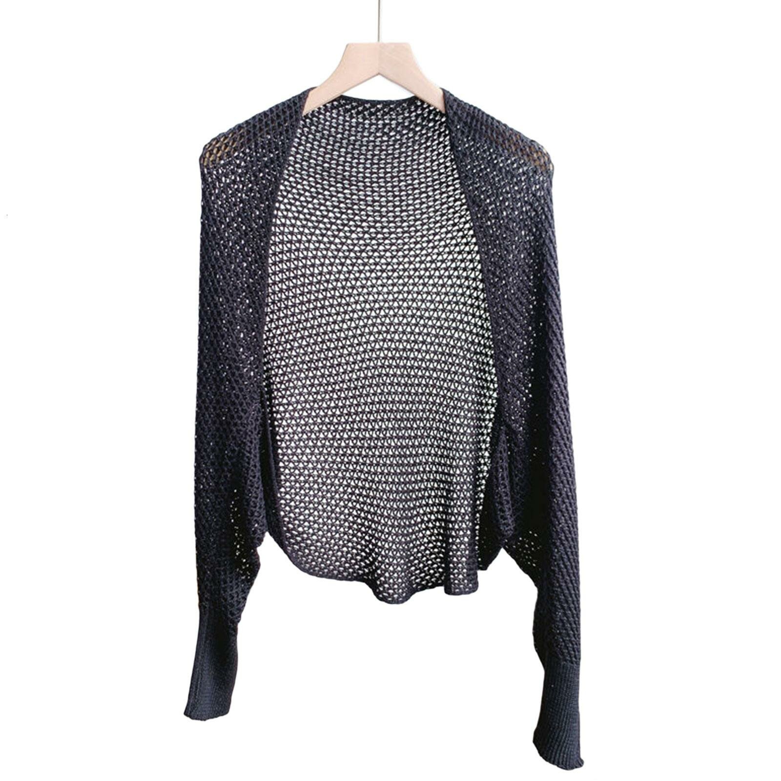 Женский трикотажный солнцезащитный плащ, Черный