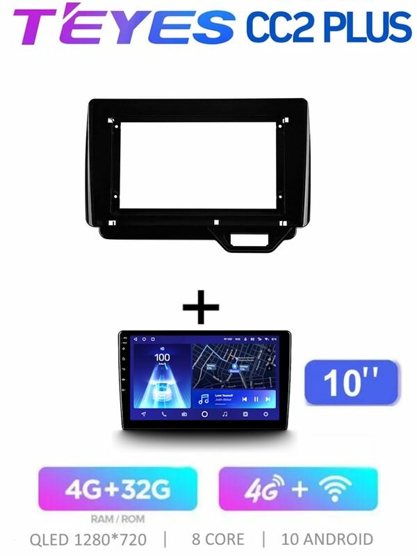 Магнитола 10" Teyes CC2 Plus 4/32 Gb для Honda N-BOX 2 JF3/4 2017-2021 Правый руль