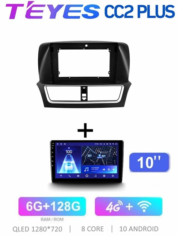 Магнитола 10" Teyes CC2 Plus 6/128 Gb для FAW Besturn X80 2018-2022 F2